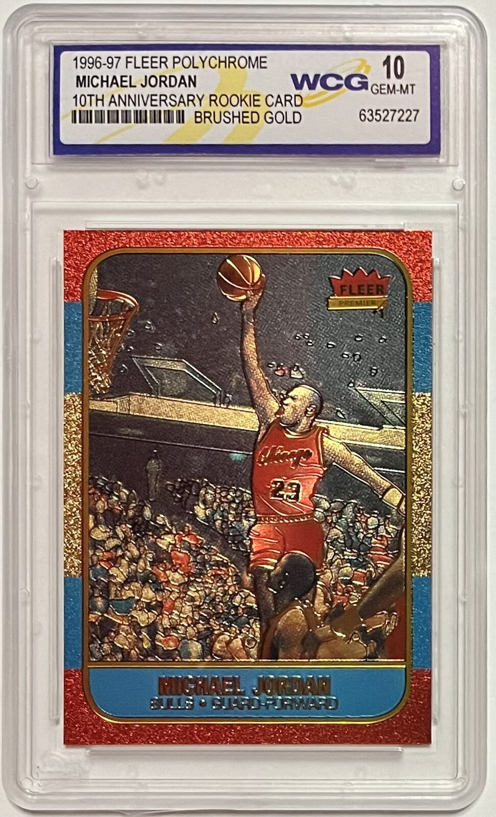 1996-97 Fleer Polychrome Michael Jordan 10th Anniversary RC - WCG 10 ...