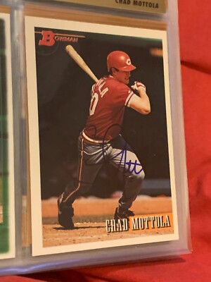 CHAD MOTTOLA AUTOGRAPHED SIGNED 1993 BOWMAN CARD COA | eBay