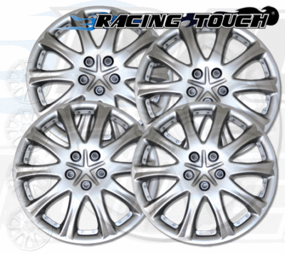Wheel Cover Replacement Hubcaps 15" Inch Metallic Silver Hub Cap 4pcs ...