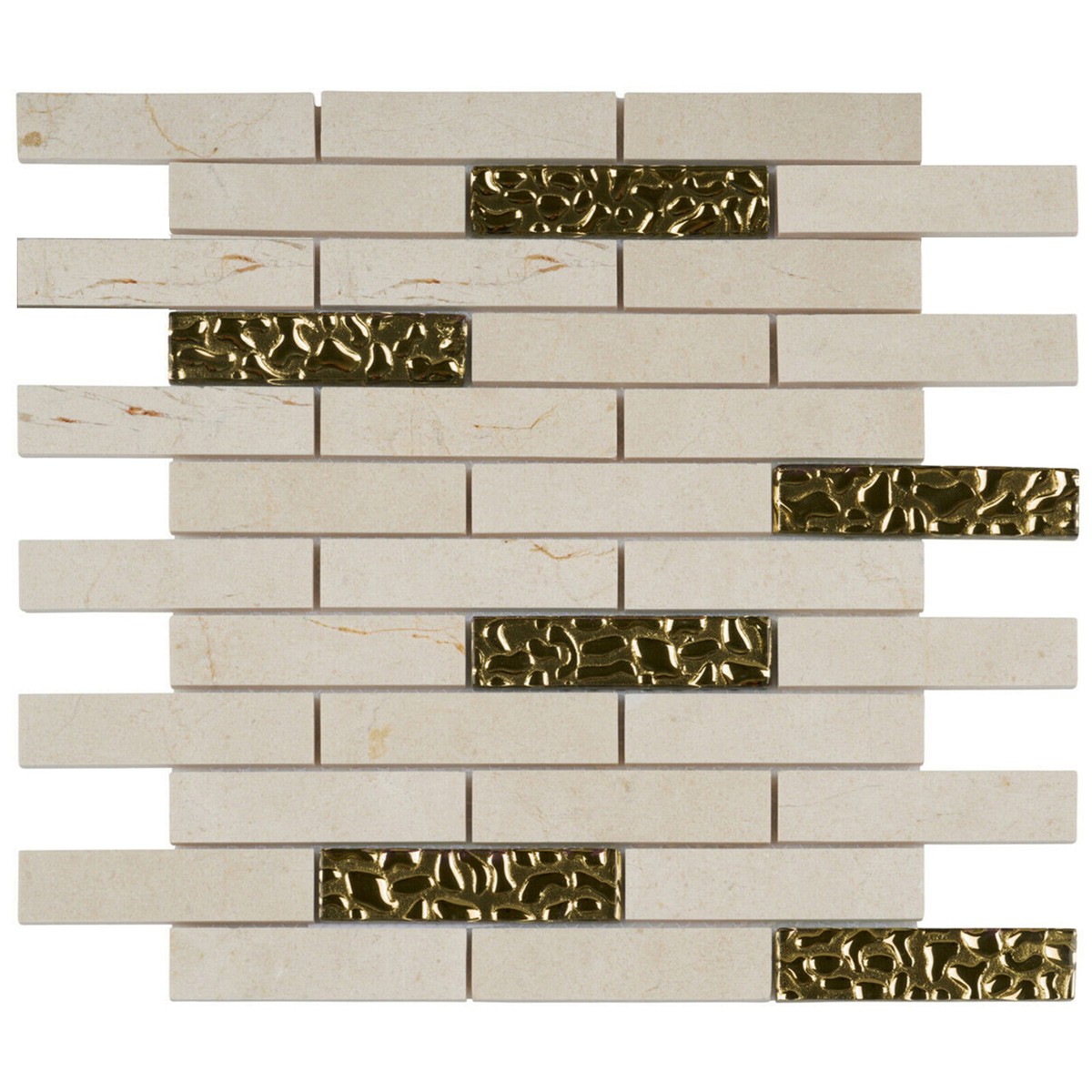 Cream Glass Mosaic Tile Backsplash