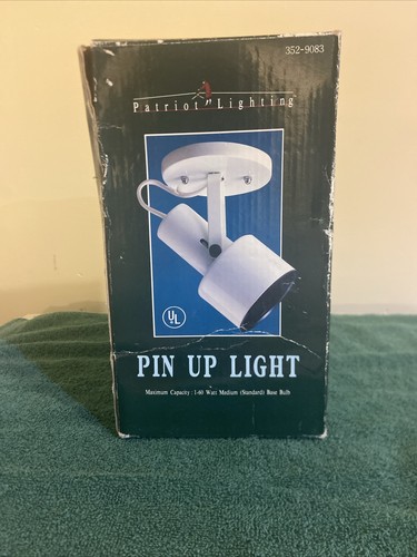 Patriot Lighting Vintage Pin Up Light White Swivel Spot Light | eBay