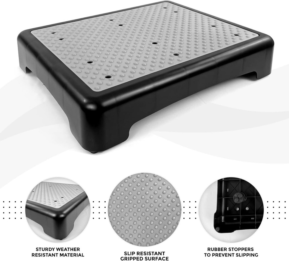 2xELDERLY DISABILITY DOOR WALKING ANTI SLIP HALF STEP STOOL OUTDOOR ...