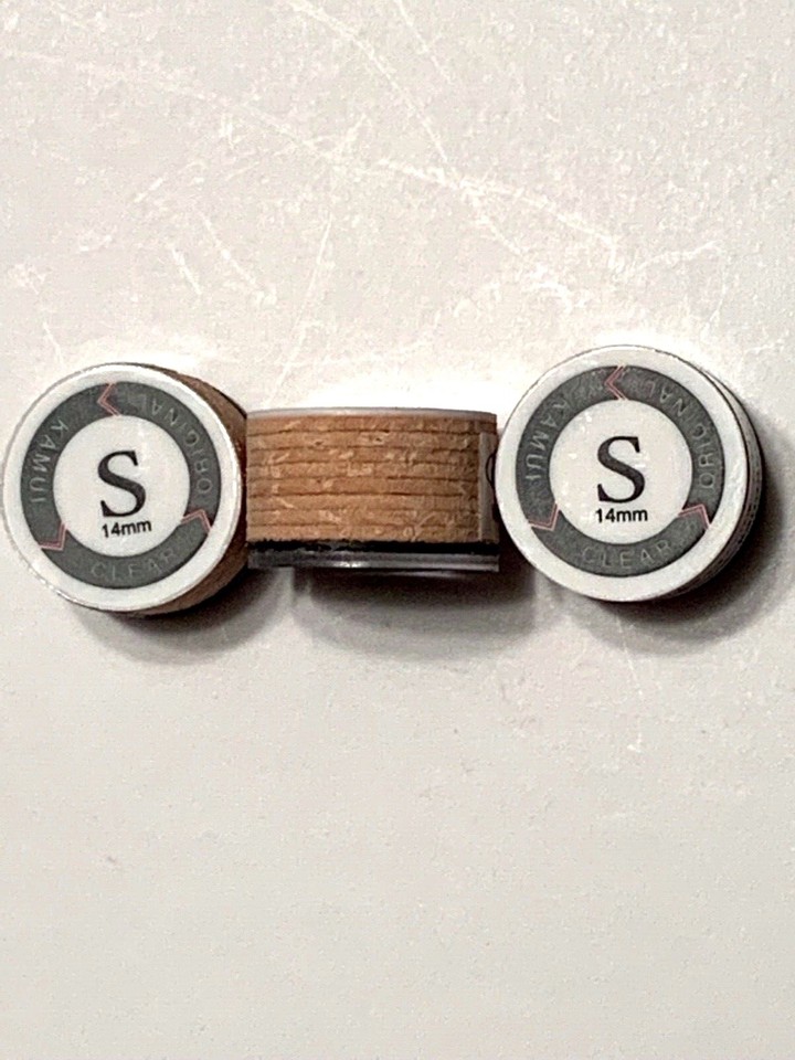 KAMUI BROWN SOFT ORIGINAL CLEAR POOL CUE TIP S HARDNESS BRAND NEW FREE ...