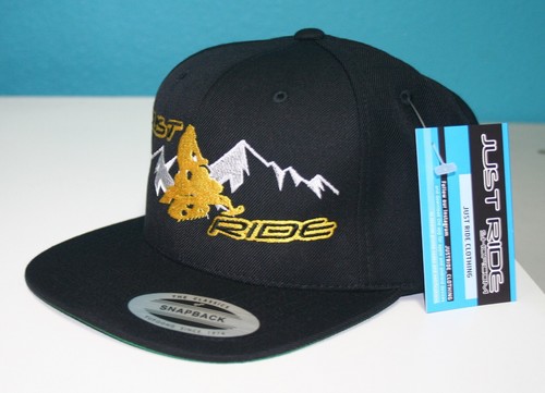 JUST RIDE SNOWMOBILE SLED HAT FLAT BILL SNAPBACK CAP YAMAHA SKI DOO ...