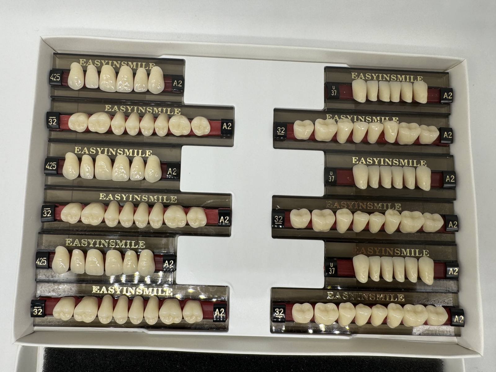 84/96 Pcs Dental Acrylic Resin False Teeth Denture Glossy Whole/U/L ...