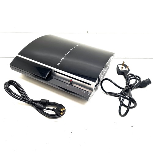 PS3 Sony Playstation 3 40GB Game Console Black + Cables CECHJ03 *No ...
