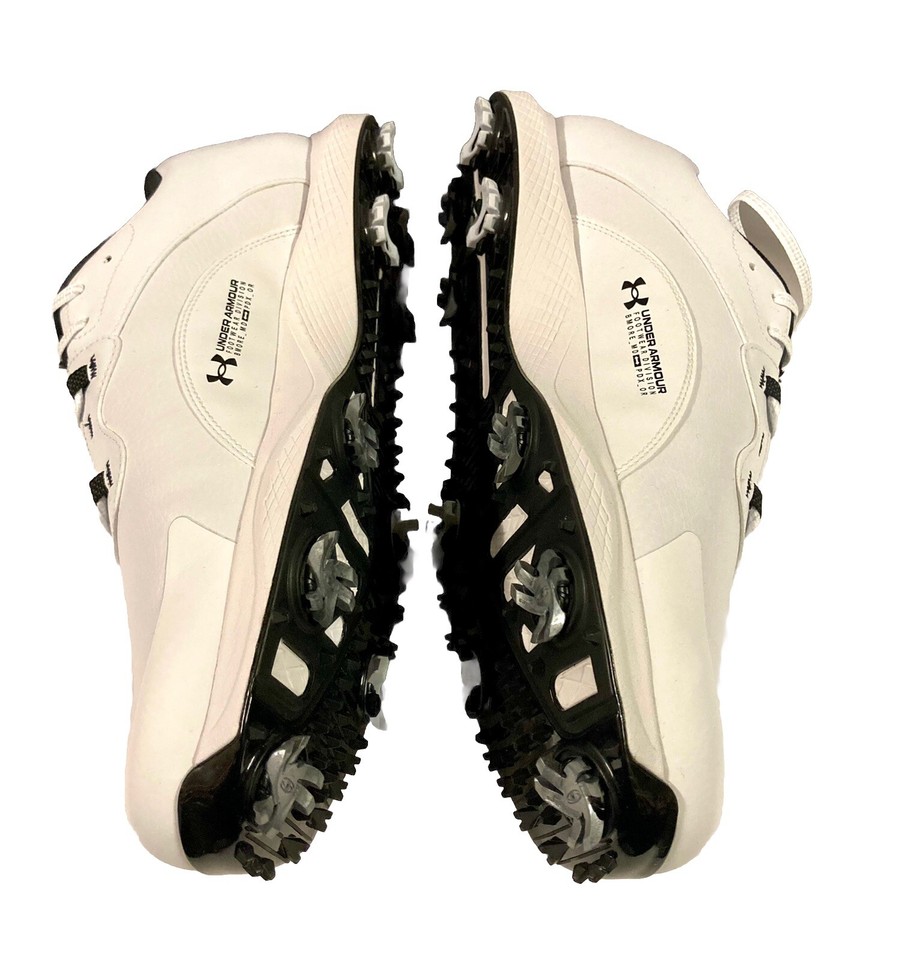 NWB Mens UA Under Armour Spieth 2 White Gore Tex GTX Golf Spikes Shoes ...