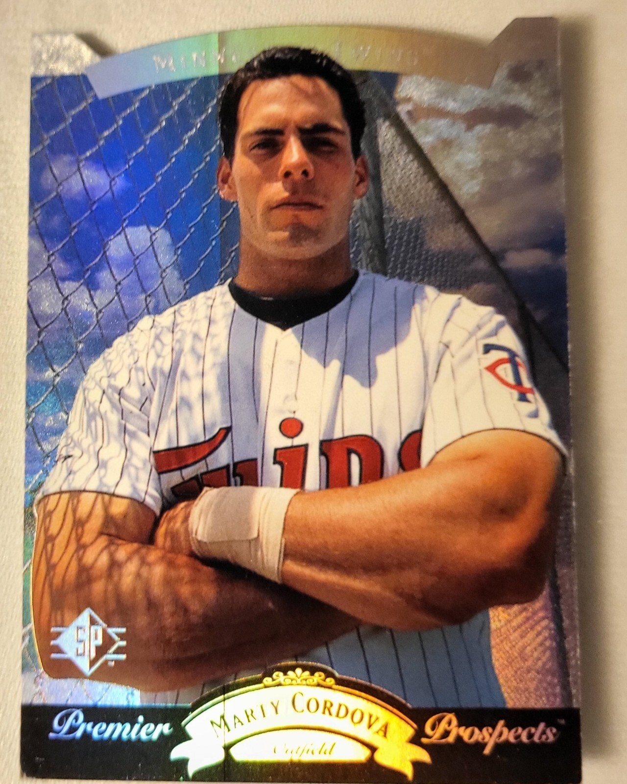 1995 UD SP Premier Prospects Silver Die-Cut #23 Marty Cordova Baseball ...