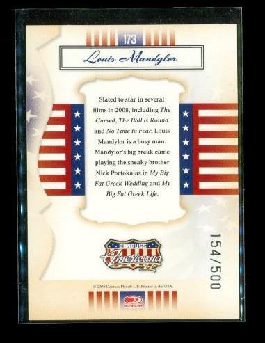 2008 DONRUSS AMERICANA II PROOF Movie Actor Trading Card #173 LOUIS ...