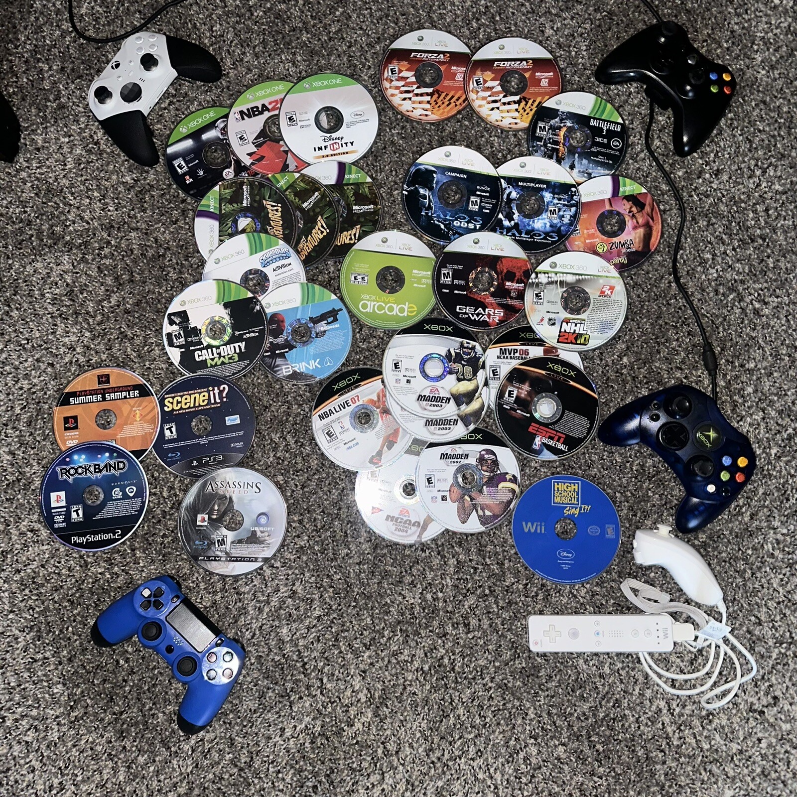 Video Game Bundle 30 Games, Disc Only (untested) Lot Xbox Ps2 Ps3 Wii ...