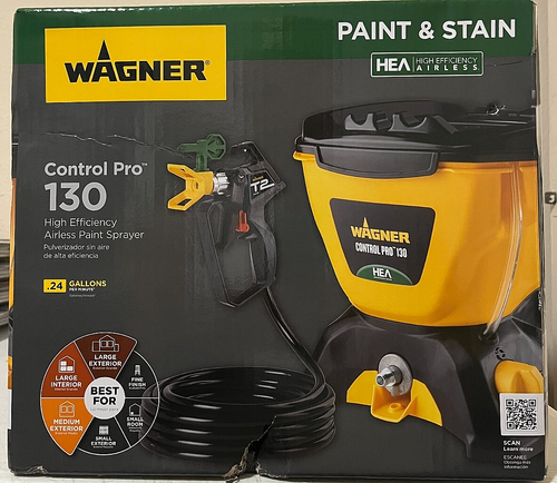 Wagner Control Pro 130 Power Tank Paint And Stain Sprayer Brand New ...