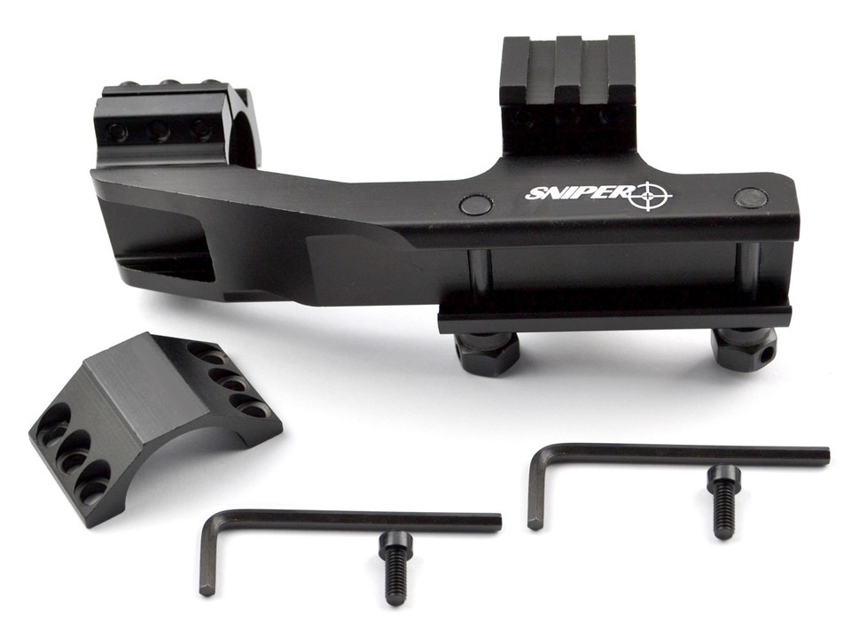 SNIPER 1“ 25mm Scope Ring Mount Cantilever w/ Mini Rails, Aluminum ...