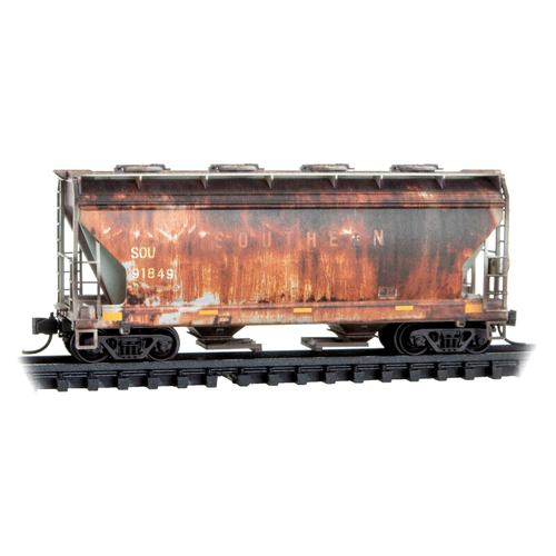 Southern Railroad 2-Bay Covered Hopper Weatherned Micro-Trains ...