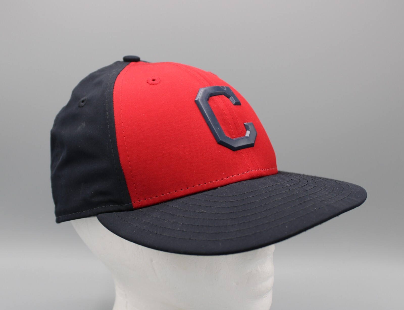 Cleveland Indians Block C Blue/Red 59Fifty Fitted 7 1/4 Hat New Era MLB ...