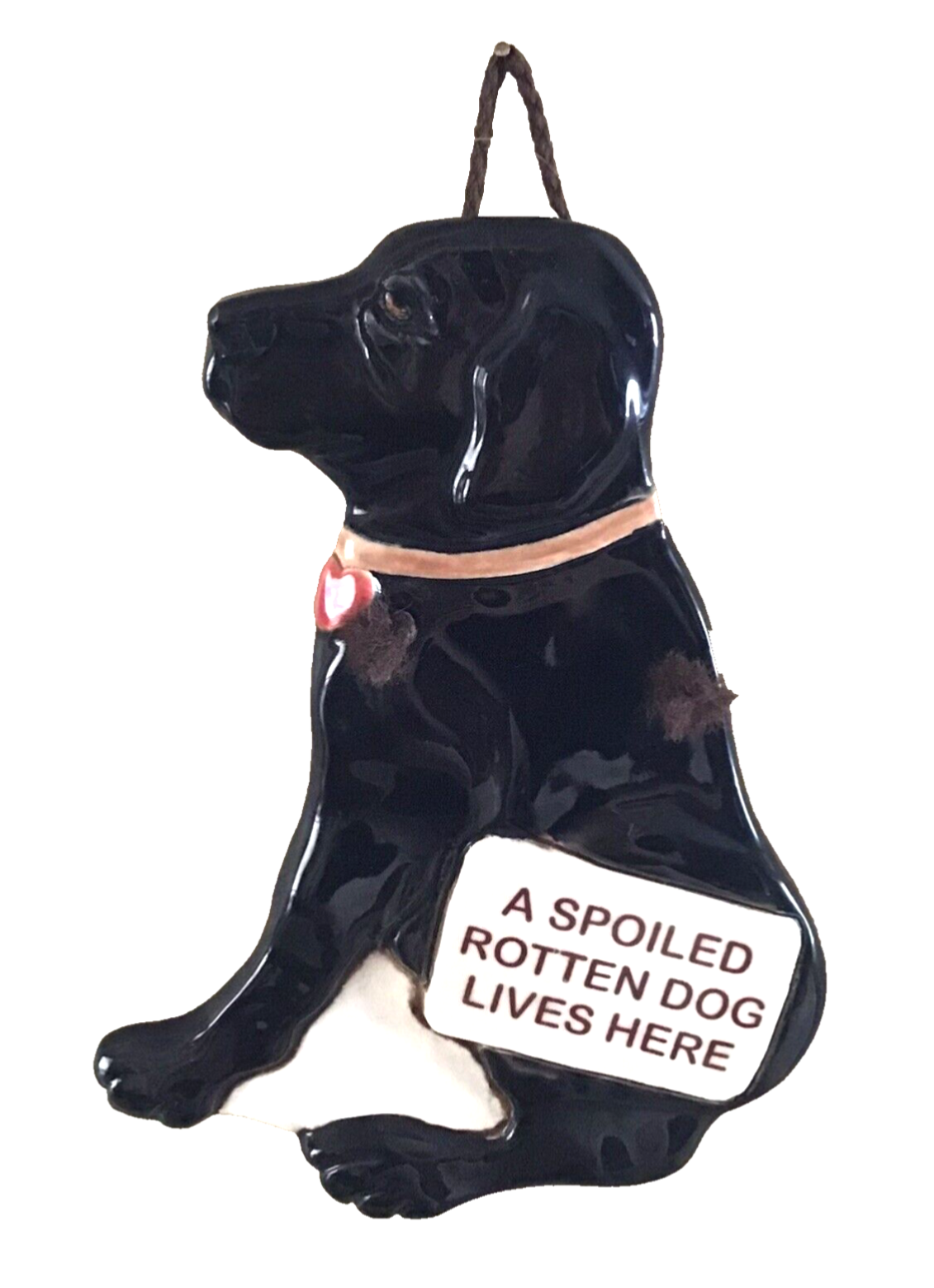 Smokey Mountain Pottery Black Lab Dog Ceramic Wall Plaque VTG 1994 | eBay