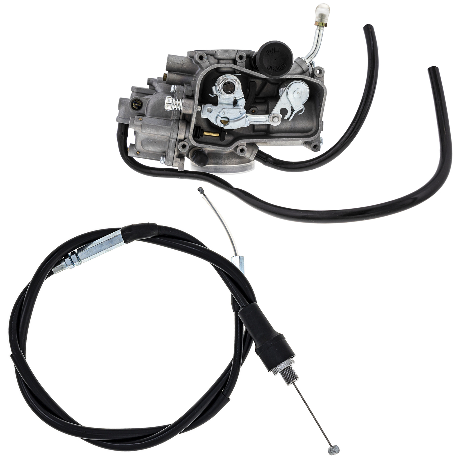 NICHE Carburetor Throttle Cable Kit for Yamaha Kodiak 400 Wolverine 350 ...
