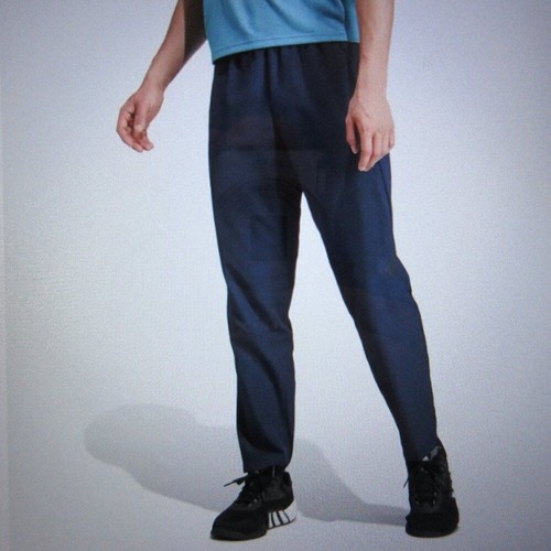 ADIDAS Mens Woven Pants Sz M Ink Dk Navy Blue Athletic Gym Workout ...