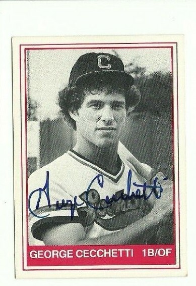 George Cecchetti 1982 TCMA Chattanooga Lookouts autographed auto signed ...