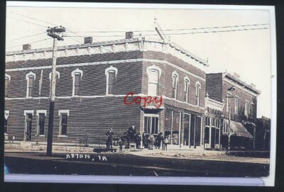 REAL PHOTO AFTON IOWA DOWNTOWN STREET SCENE VINTAGE POSTCARD COPY | eBay