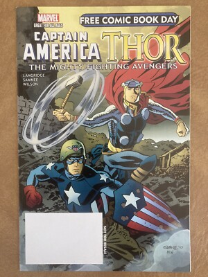 Thor and Captain America FCBD 2011 issue by Langridge and Samnee | eBay