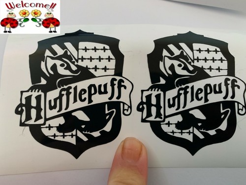 2X HARRY POTTER HUFFLEPUFF Vinyl Stickers Decals Kids Laptop car gift ...