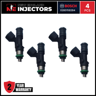 Set of 4 OEM Bosch Fuel Injectors for 2010-2013 Ford Fiesta 1.6L I4 ...