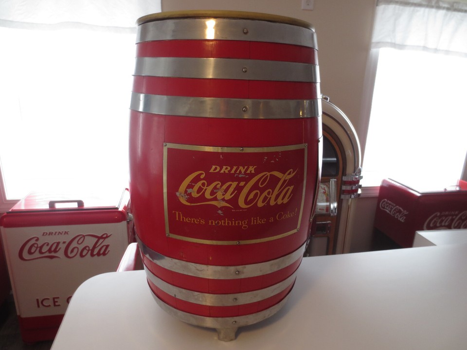 Restored/Modified Coca Cola Bar w/ Original Soda Barrel & Boat Motor | eBay
