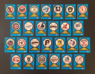 1987 Fleer Baseball Complete Team Logo Sticker Set of 26 Cards - Free ...