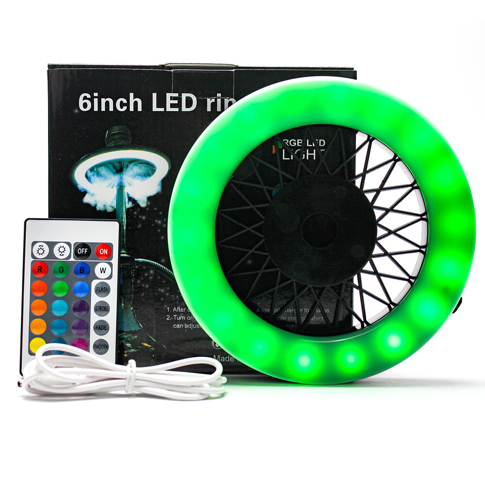 LED Hookah Ring Lamp Magnet Adsorption with Remote Control RGB Hookah ...