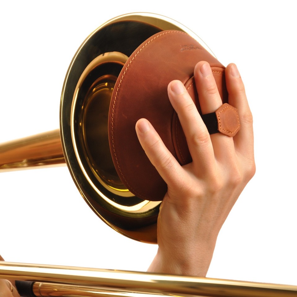 Trombone Leather Magnetic Plunger Mute with handle Trombone Silencer | eBay