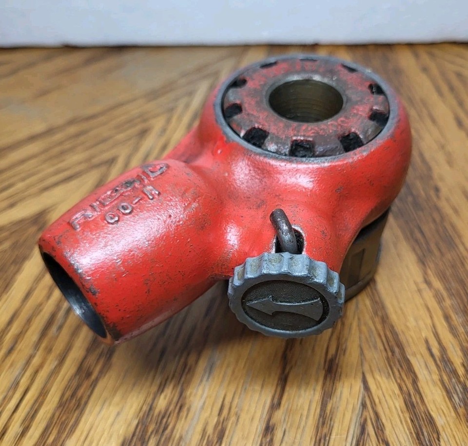 RIDGID USA 00-R Pipe Threader Ratcheting Die Drop Head & 1/2” Die (No ...