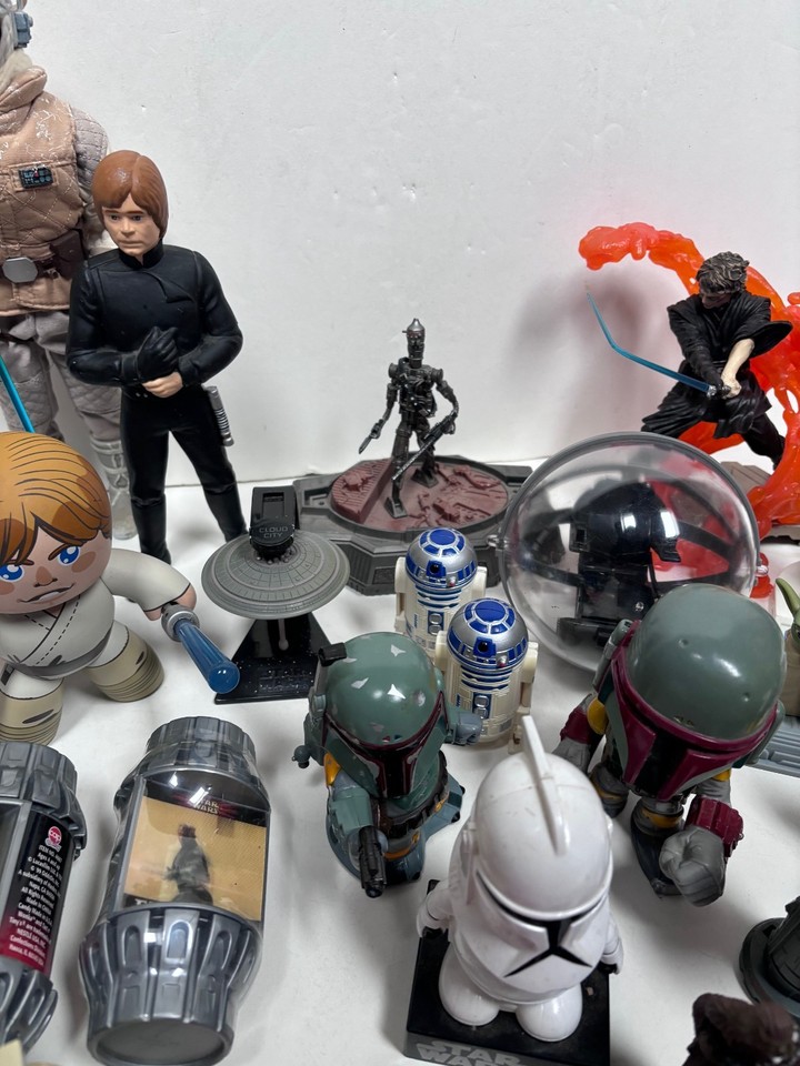 Star Wars Various Toys Lot, Yoda C3PO Luke Skywalker Action Fleet ...