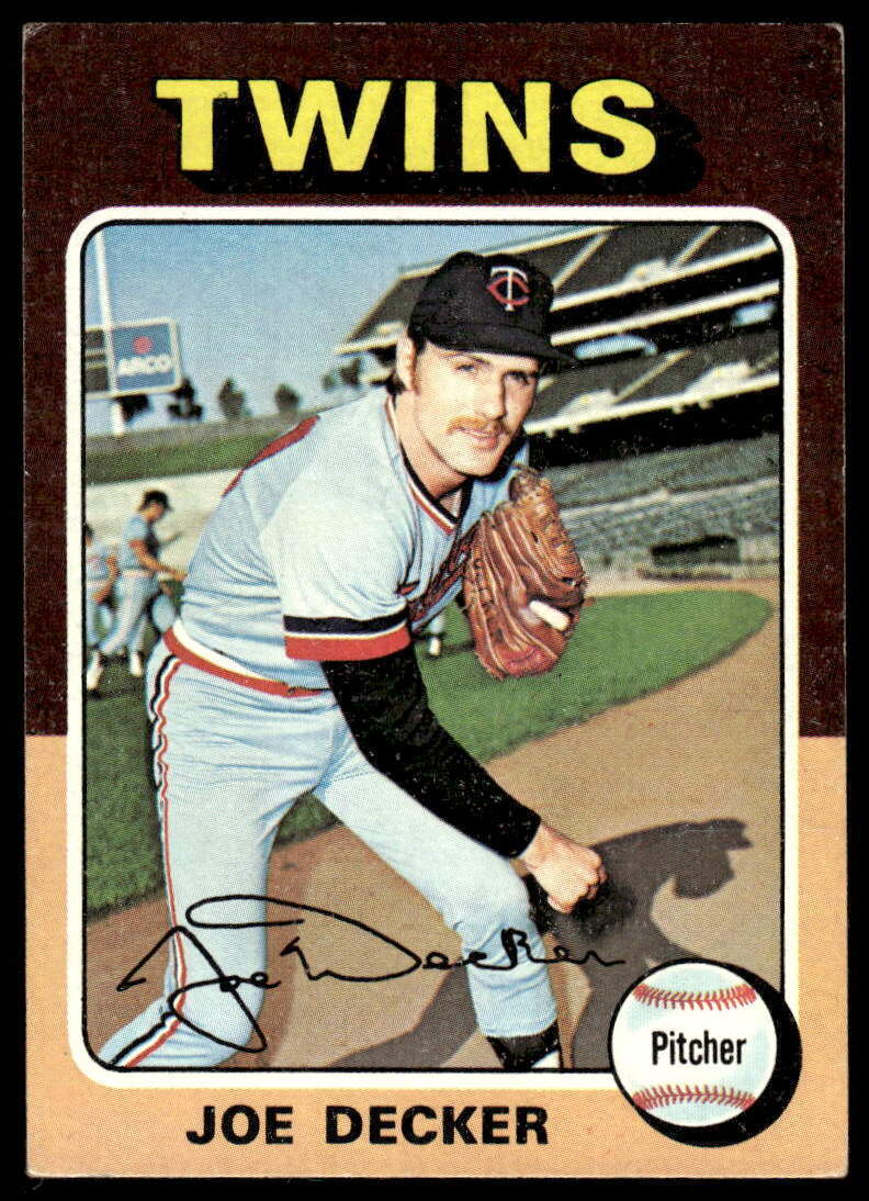 1975 Topps #102 Joe Decker BASEBALL Minnesota Twins | eBay