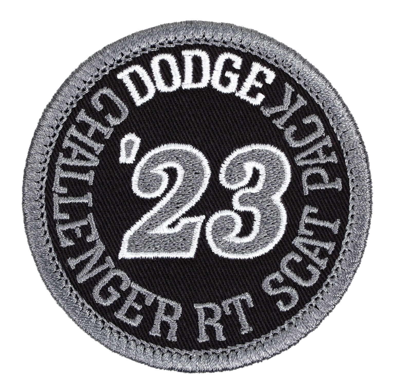 2023 Dodge Challenger RT Scat Pack Embroidered Patch Black/Dark Gray Iron/Sew-On | eBay