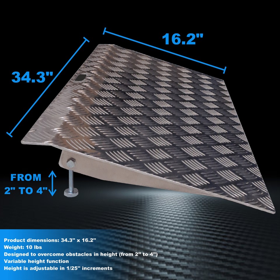 WORHAN® Rigid Threshold Ramp for Wheelchair Loading Platform Anodized ...