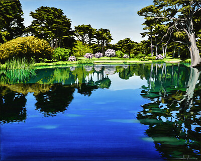 Alex Nizovsky – SPRING IN GGP – Abstracted Landscape Painting Pop Art ...