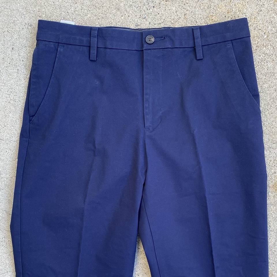 Dockers Workday Khaki Straight Fit Smart 360 Flex Mens 33x30 Navy Blue ...