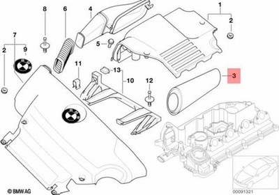 Genuine BMW E39 E46 E60 E60N E61 E83 Engine Air Filter Insert OEM ...
