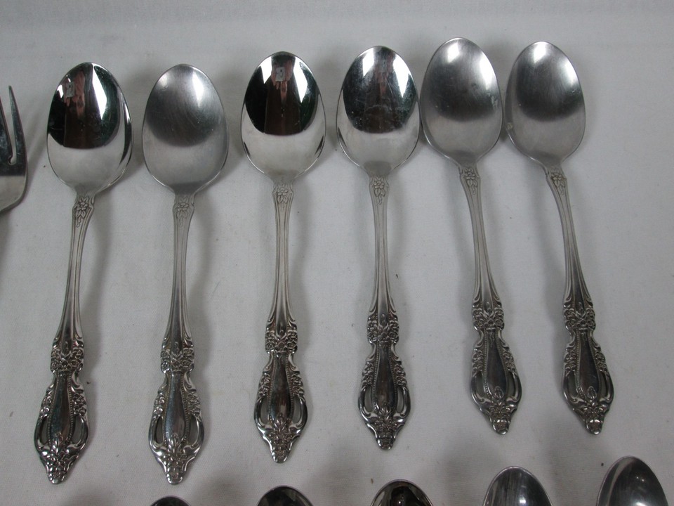 33 Pc. Oneida Raphael Distinction Deluxe HH Stainless Flatware. | eBay