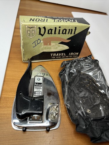 Vintage Valiant Travel Iron No. 25/2318 detachable AC 6.5" - NO POWER ...