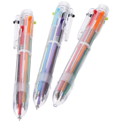 Colorful Ink Coloured Pen Multi Colour Ballpoint Pen Multicolour Pens ...