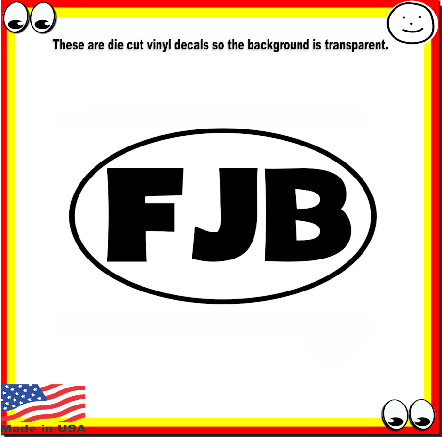 FJB Funny Oval Vinyl Cut Decal Sticker Logo | eBay