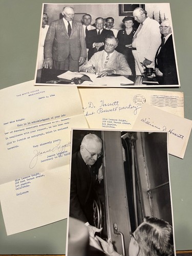William Hassett FDR Franklin Roosevelt press secretary autograph ...