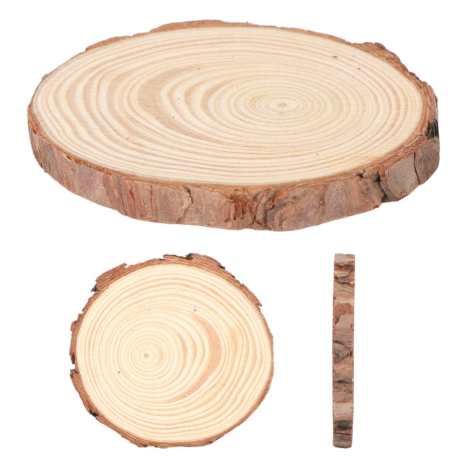 Wood Slices Round Pine Logs Crafts Painting Wedding Party Decoration 4 ...