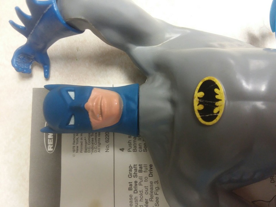 Ultra Rare Remco Energized Batman 12" Climbing Figure 1979 No Box Works ...