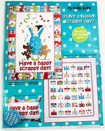 Have a Happy Scrappy Day!! quilt wall-hanging pattern by Amy Bradley | eBay