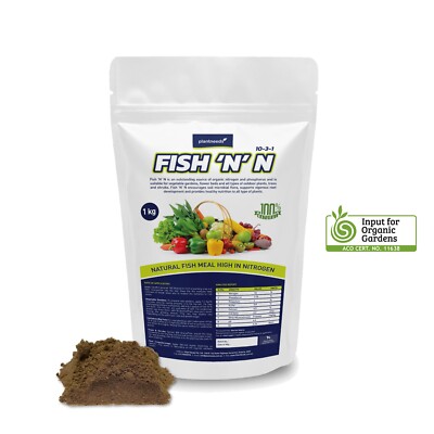 FISH 'N' N - Organic Fish Meal Fertilizer 1 kg | NPK 10-3-1 | Fish Meal ...