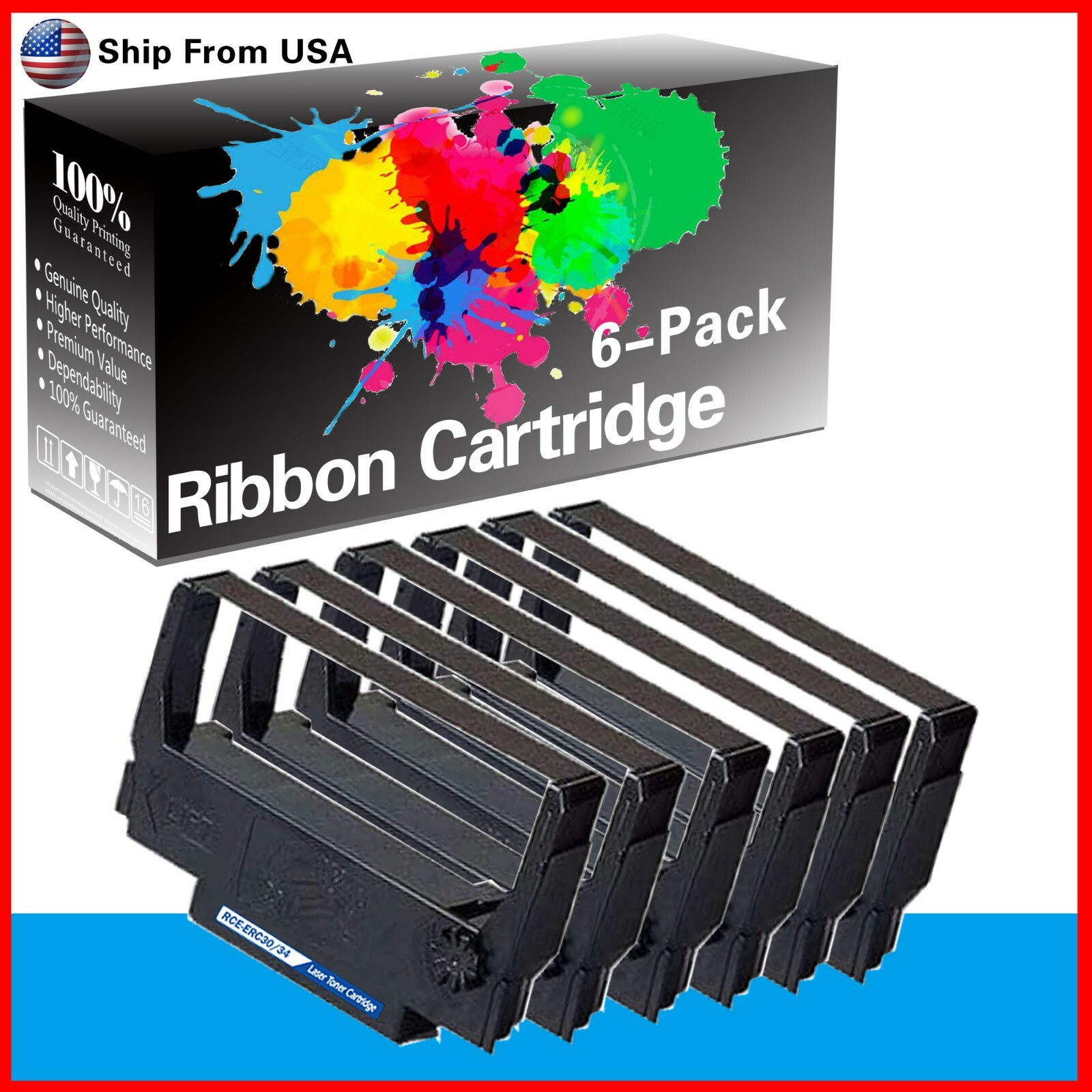 6PCS Purple Compatible ERC-30 34 38 ERC30 Ribbon for TM-U210D | eBay