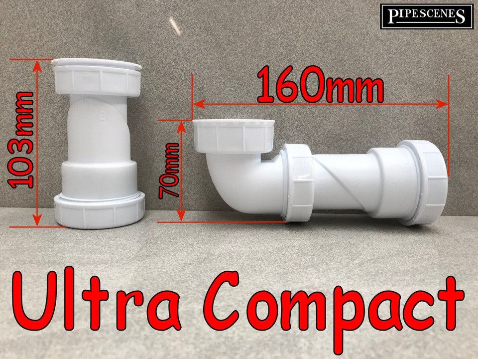 Universal Waterless Waste Trap 32mm 40mm Basin Bath Sink Shower Kitchen ...