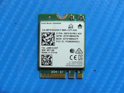 Dell Latitude 7390 13.3" Genuine Laptop Wireless WiFi Card 8265NGW ...